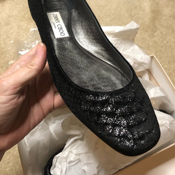 Jimmy Choo | Shoes | Jimmy Choo Shimmery Snakeskin Pattern Flats | Poshmark